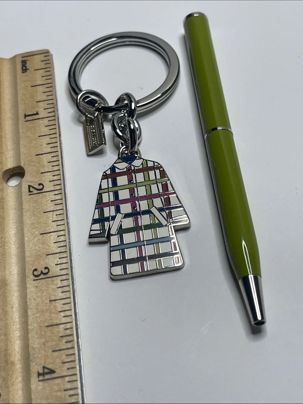 Coach | Accessories | Coach Tattersall Plaid Coat Keychain Charm With ...